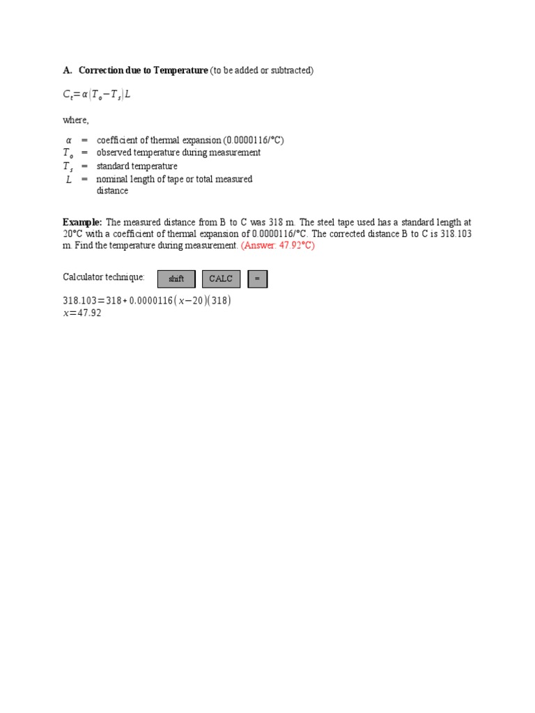 Correction Due To Temperature | PDF