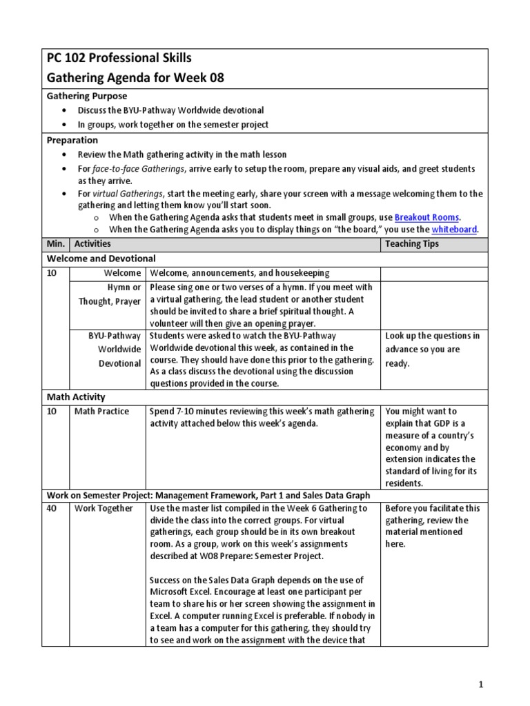 Pc102 Document w08GatheringAgenda | PDF | Economic Growth | Gross ...