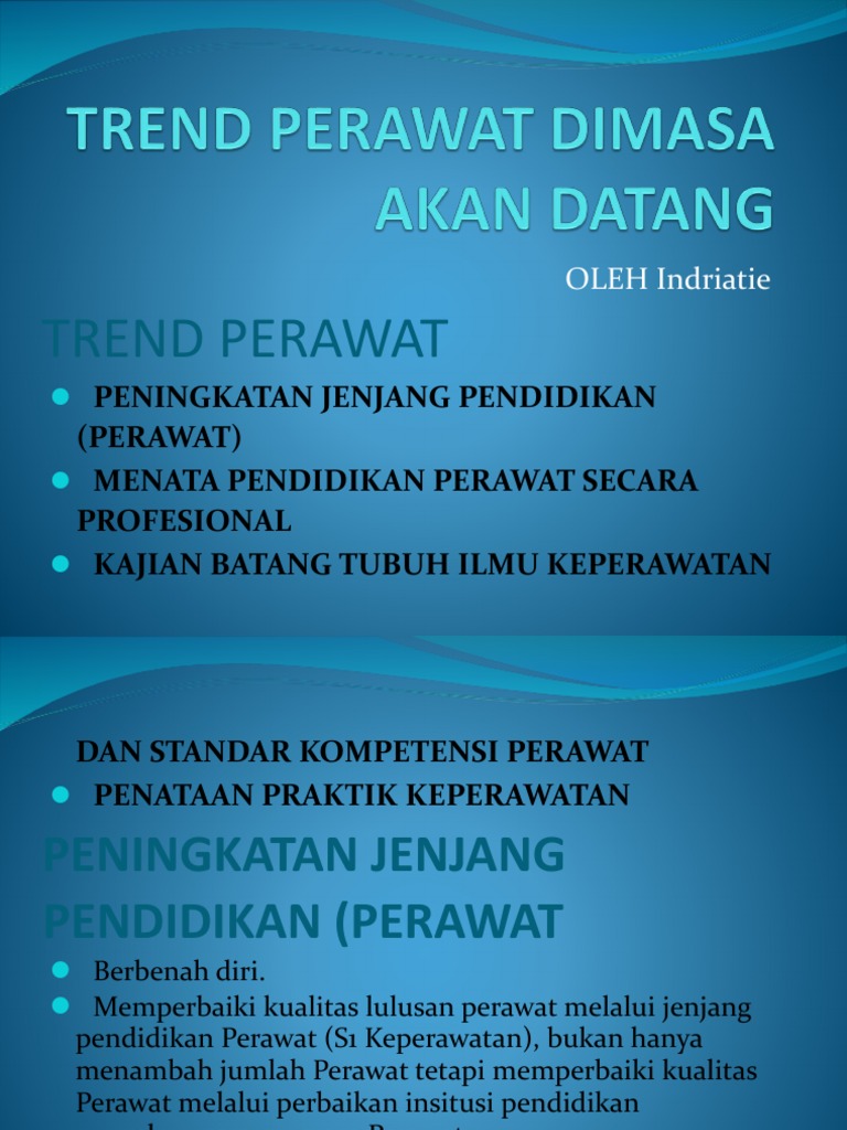Trend Keperawatan Dimasa Akan Datang | PDF