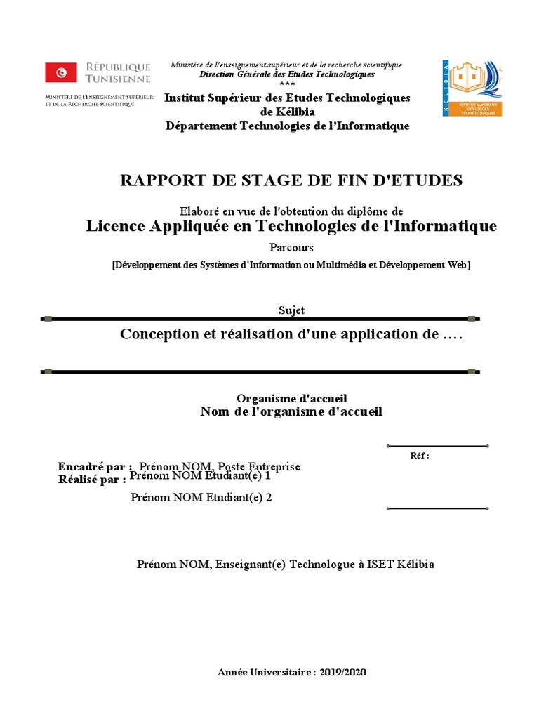Modele Rapport PFE | PDF | Mot clé | Internet