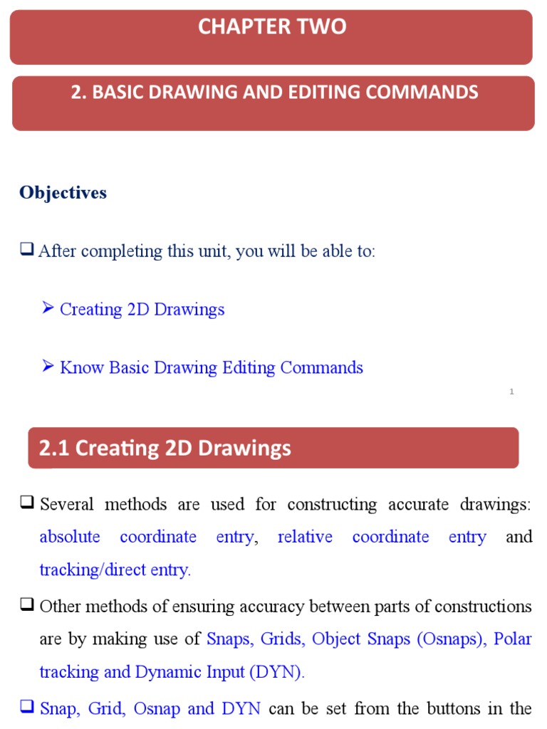 Chapter 2. Basic Drawing and Editing Commands Updated | PDF | Ellipse ...