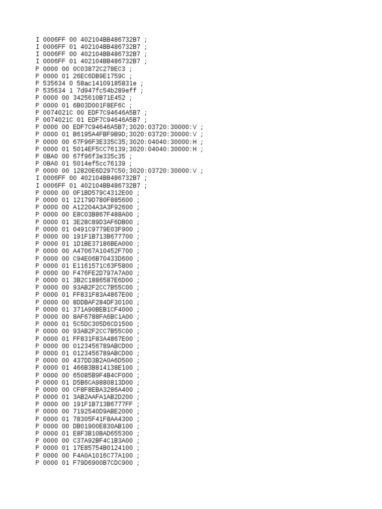 Hexadecimal Data Patterns | PDF