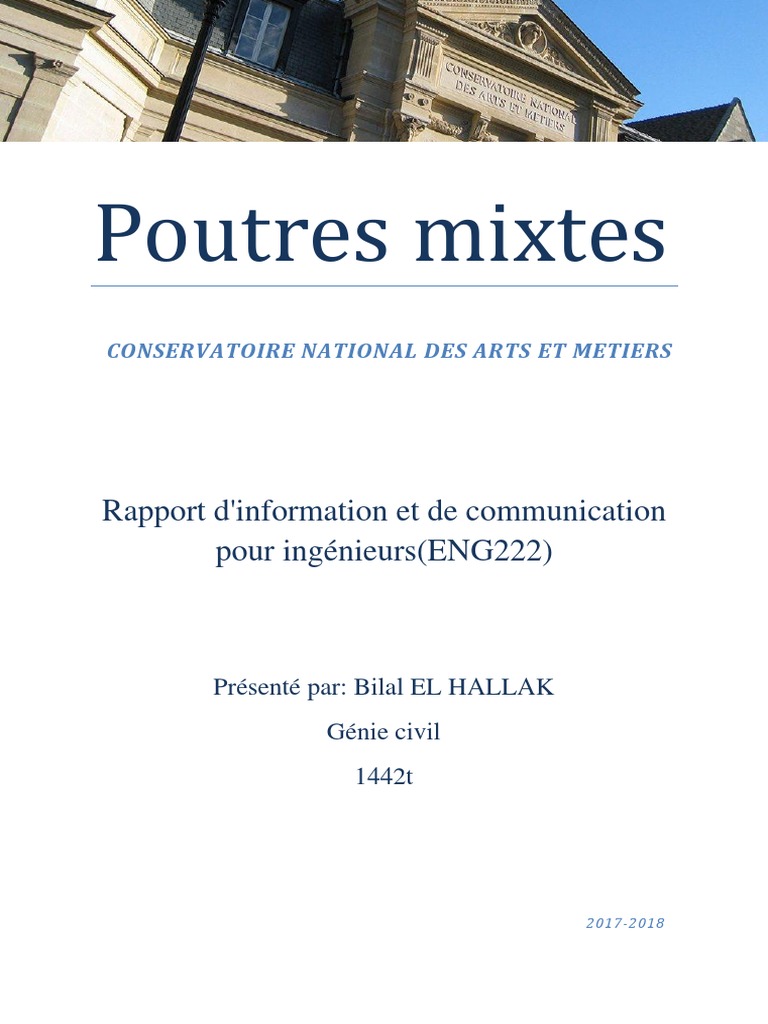 Poutres Mixtes | PDF | Résistance des matériaux | Béton armé