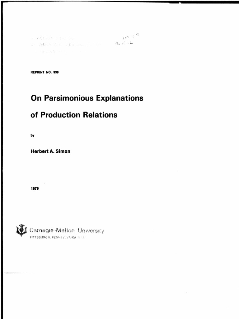 Simon - On Parsimonious Explanations On Products Relations | PDF ...