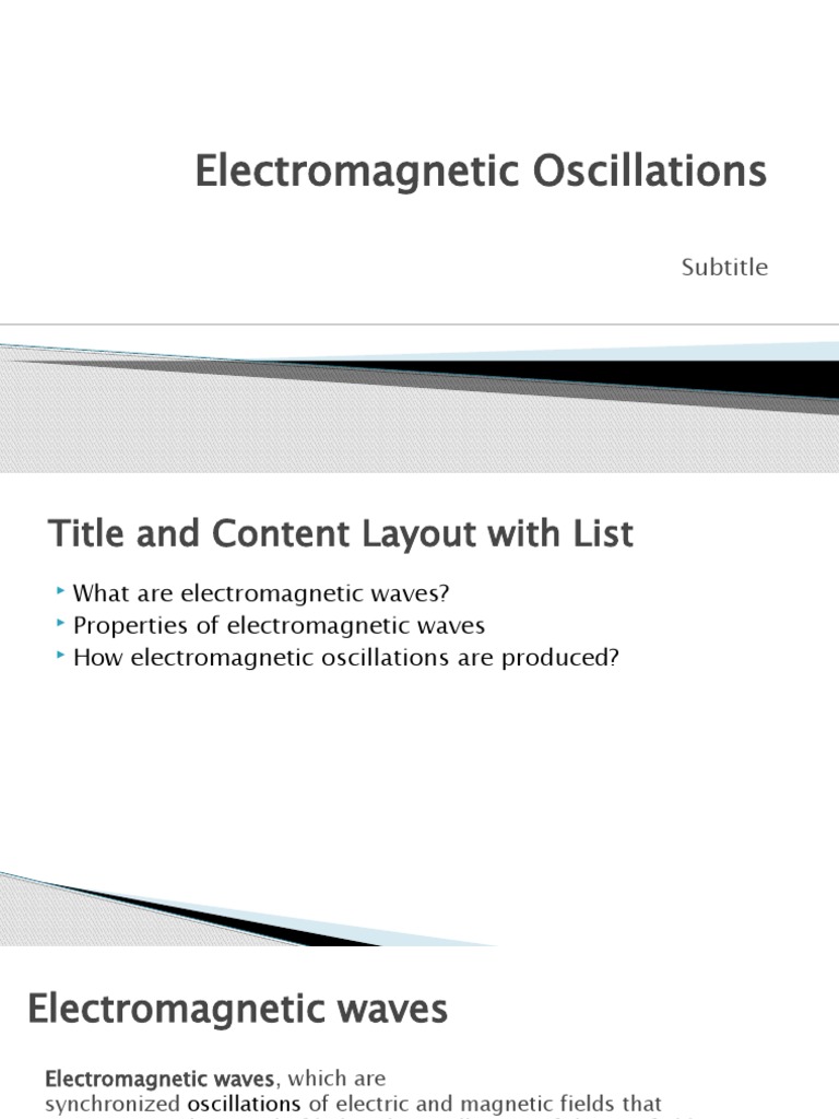 Electromagnetic Oscillation | PDF | Electromagnetic Radiation | Inductor