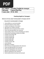 Sample Lesson Plan Teaching Speaking | PDF | Lesson Plan | Teachers