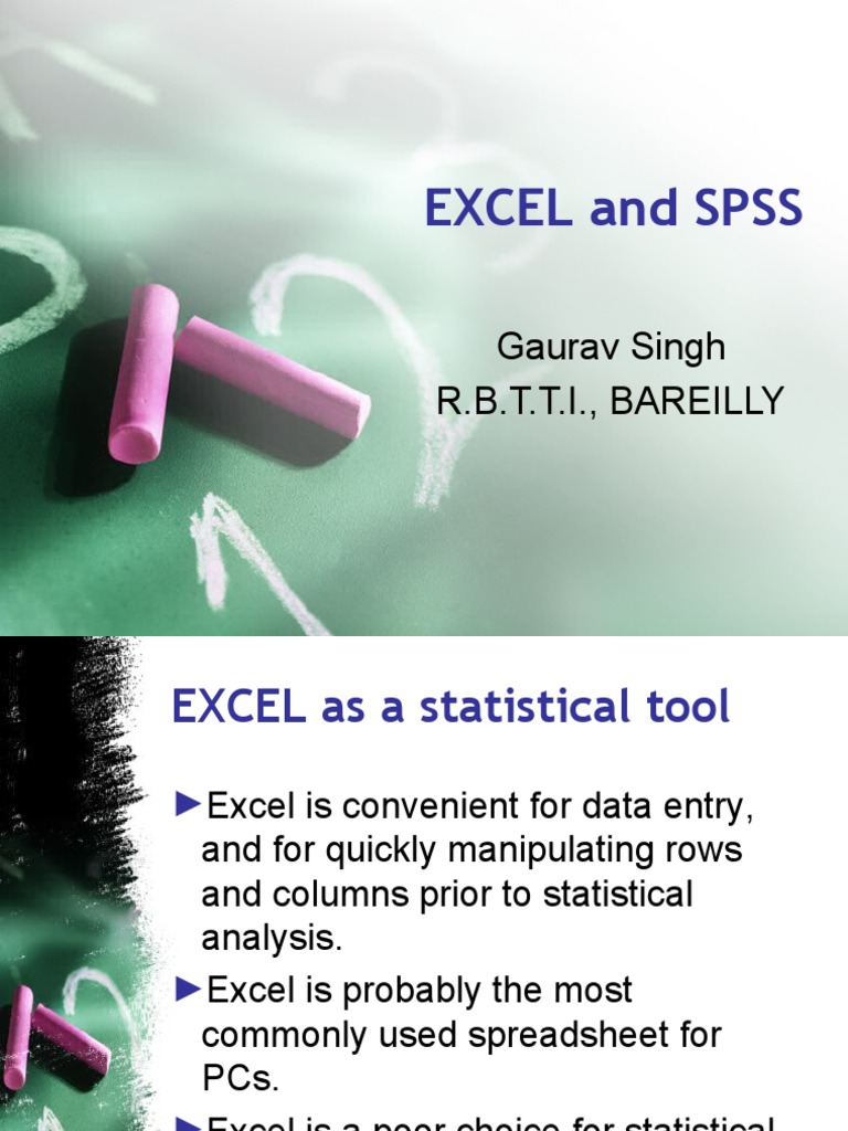 Excel vs SPSS: Statistical Analysis Guide | PDF | Statistics ...