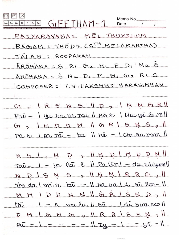 Geetham 1-Paiyaravanai Mel | PDF