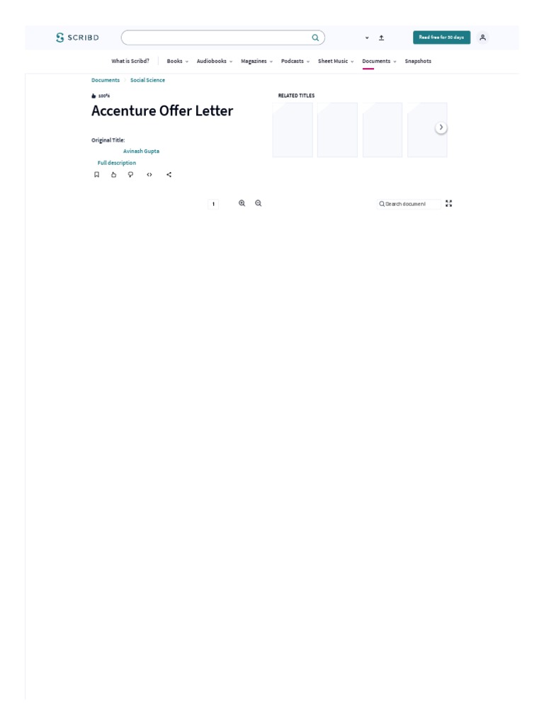 WWW Scribd Com Document 400379245 Accenture Offer Letter | PDF | Scribd ...