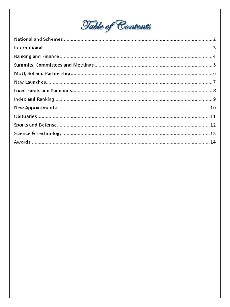 Key Highlights of National Schemes and Initiatives | PDF | Economies