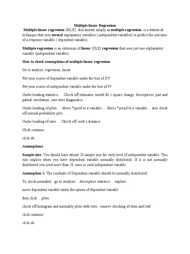 5.multiple Regression | PDF | Regression Analysis | Multicollinearity