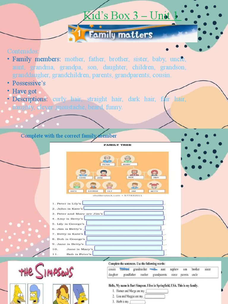 Kids Box - Unit 1 Practise | PDF