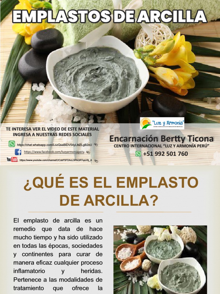 Emplastos de Arcilla Luz y Armonia Peru | Descargar gratis PDF | Dolor ...