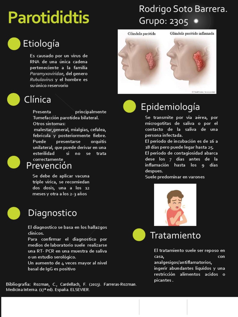 Infografia Parotiditis | PDF | Salud pública | Ciencias de la Salud