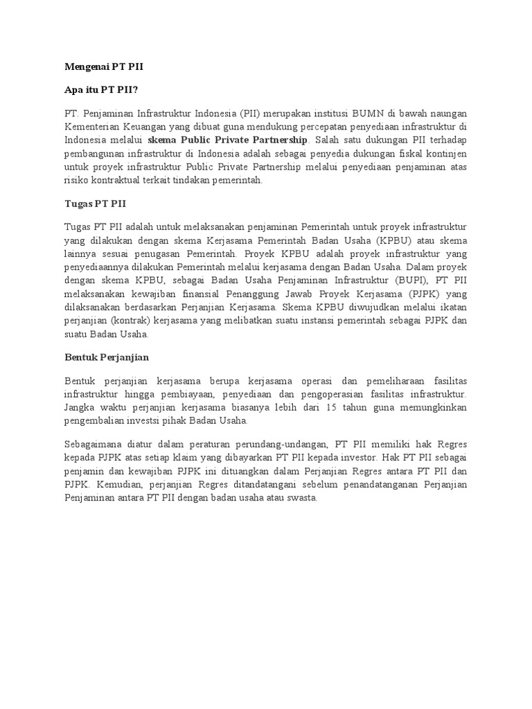 Mengenai PT PII | PDF