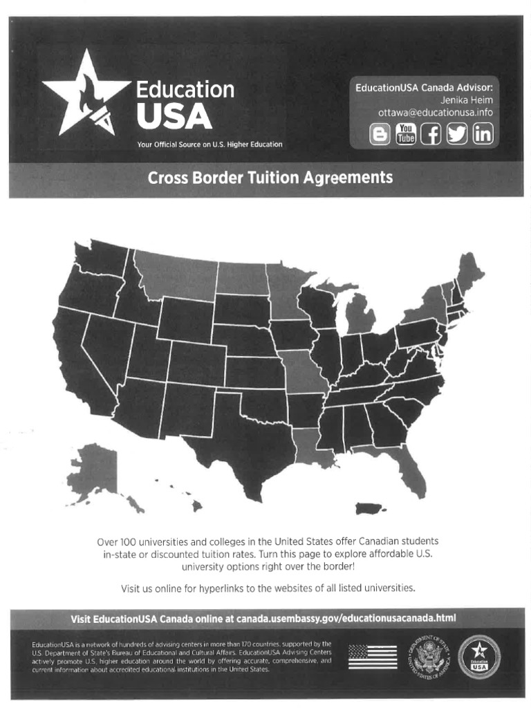 EducationUSA - Cross-Border Tuition Agreements | PDF