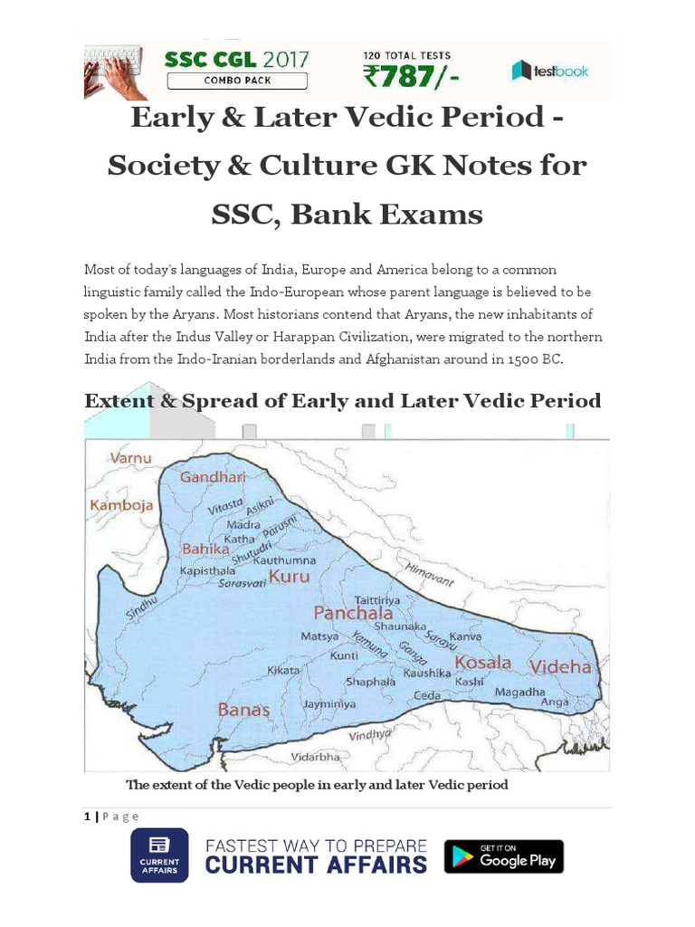 Early & Later Vedic Period - Society & Culture GK Notes For SSC, Bank ...