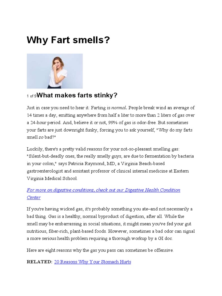 Comprehensive Guide To Why Fart Smells | PDF | Flatulence | Sugar ...