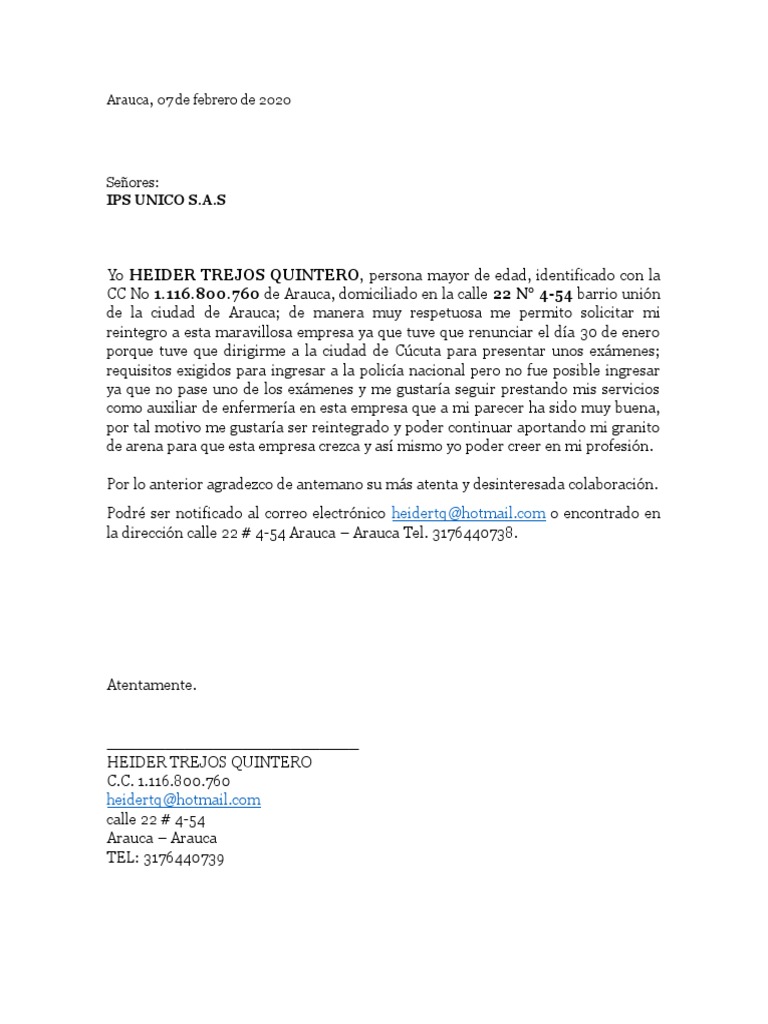 Solicitud de Reintegro | PDF