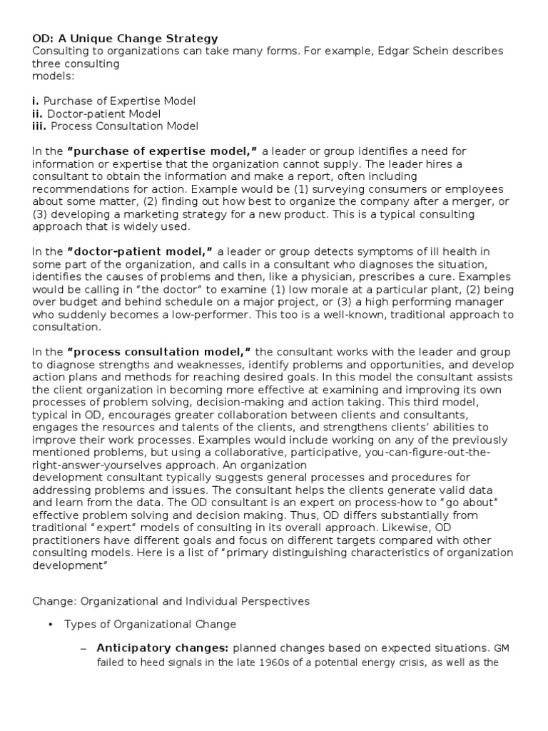 Consulting Models for Organizational Change | PDF | Consultant | Expert