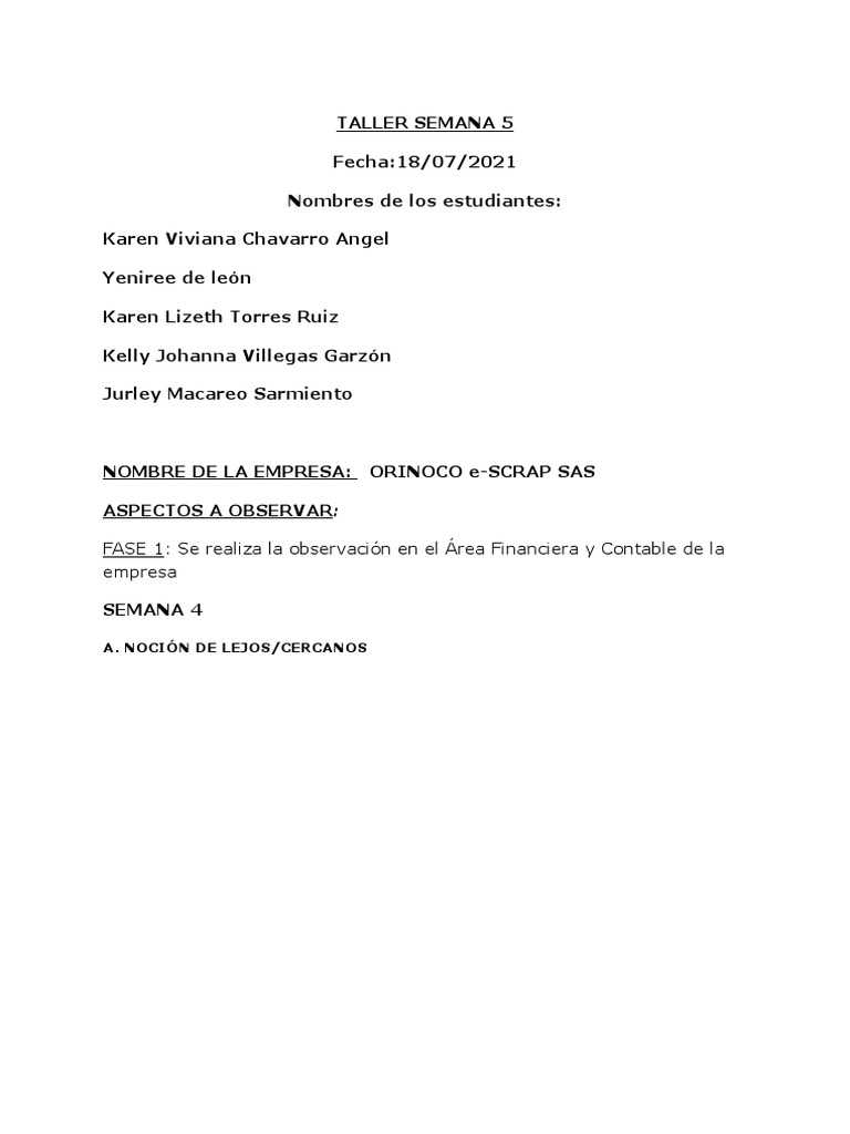 Observaciones Financieras en ORINOCO e-SCRAP | PDF | Contabilidad ...