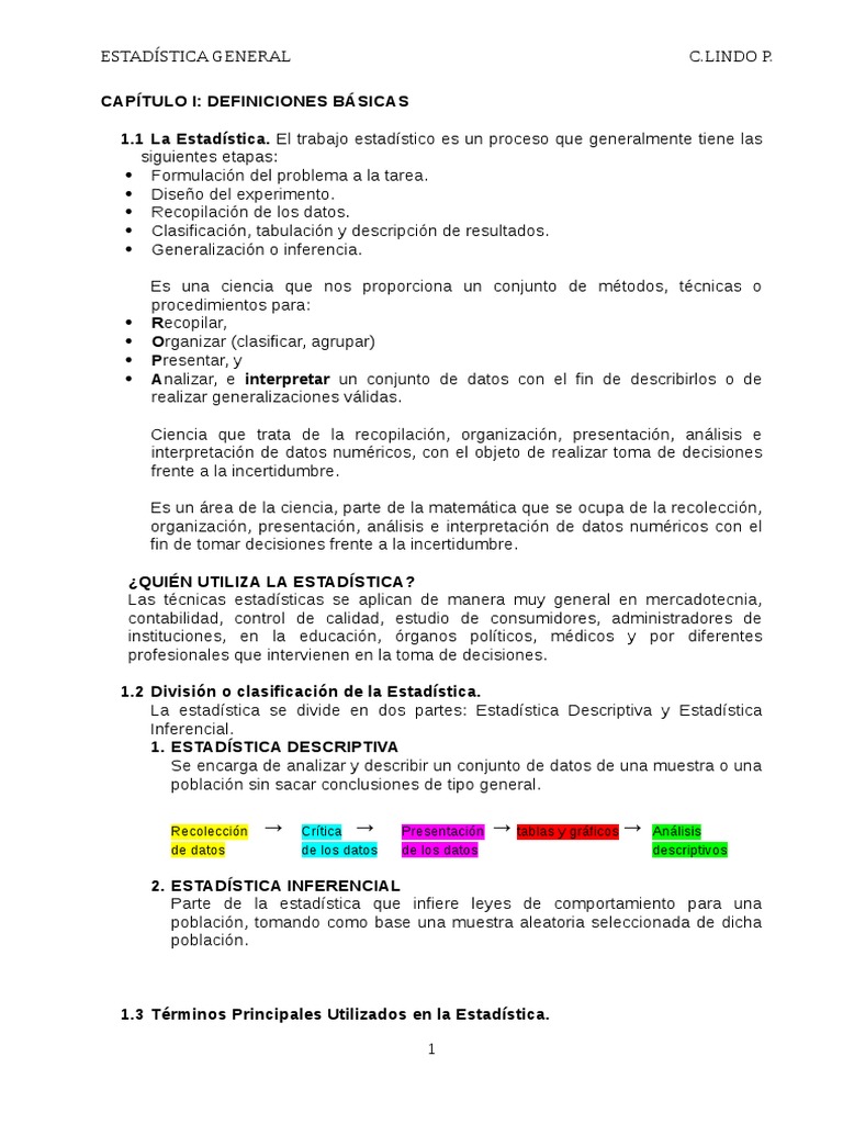 Separata Estad Stica 2020 2 | PDF | Estadísticas | Cuestionario