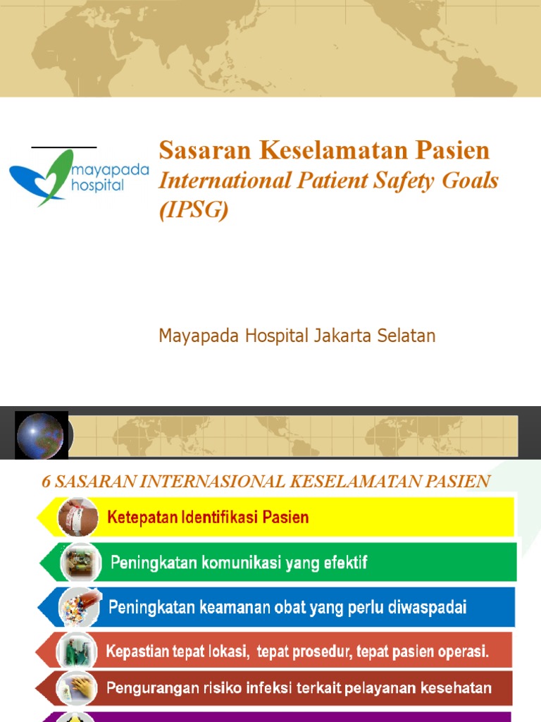 IPSG-Sasaran Keselamatan Pasien | PDF