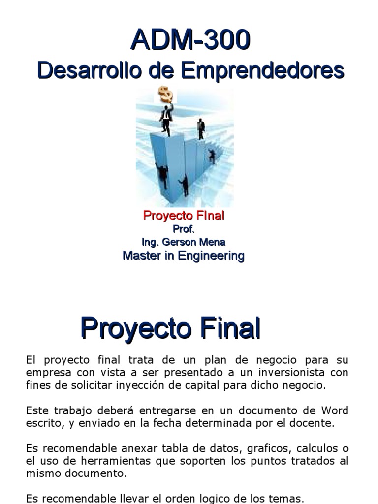 ADM-300. Proyecto Final (Contenido) | PDF