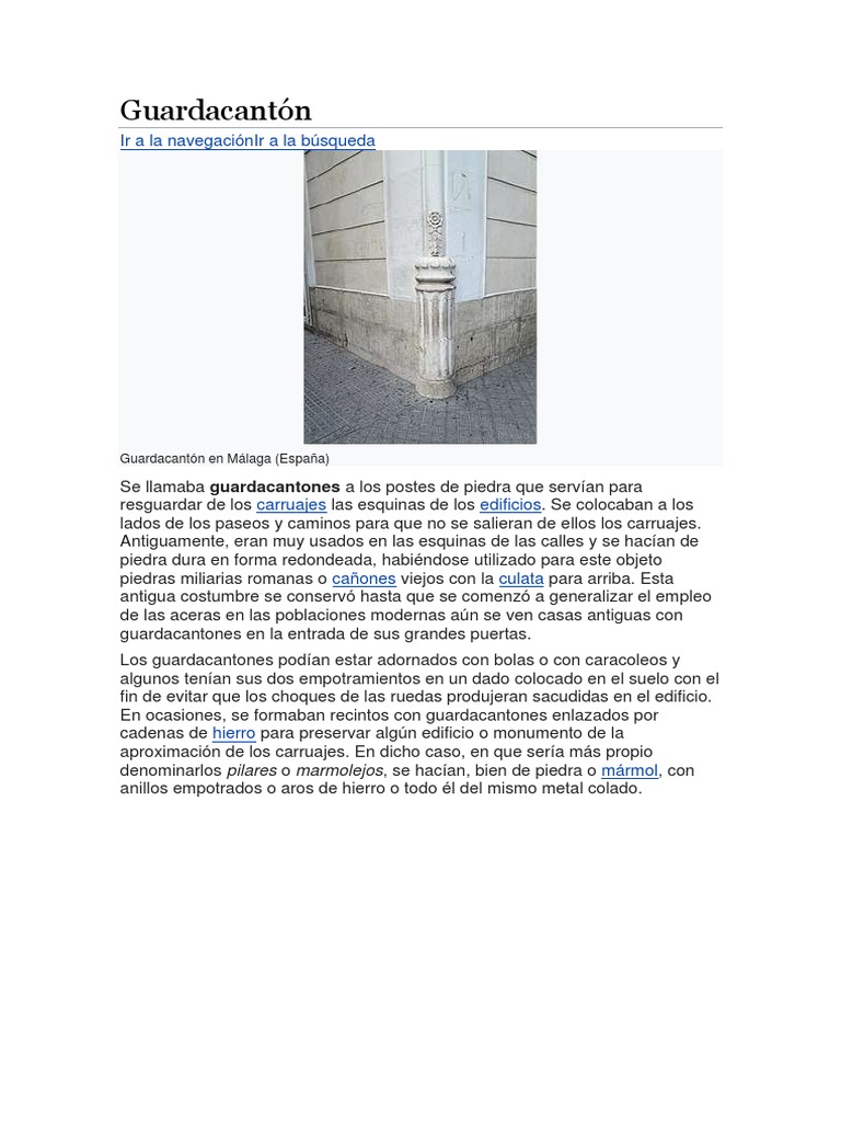 Historia del Guardacantón en Málaga | PDF | Ciencias sociales