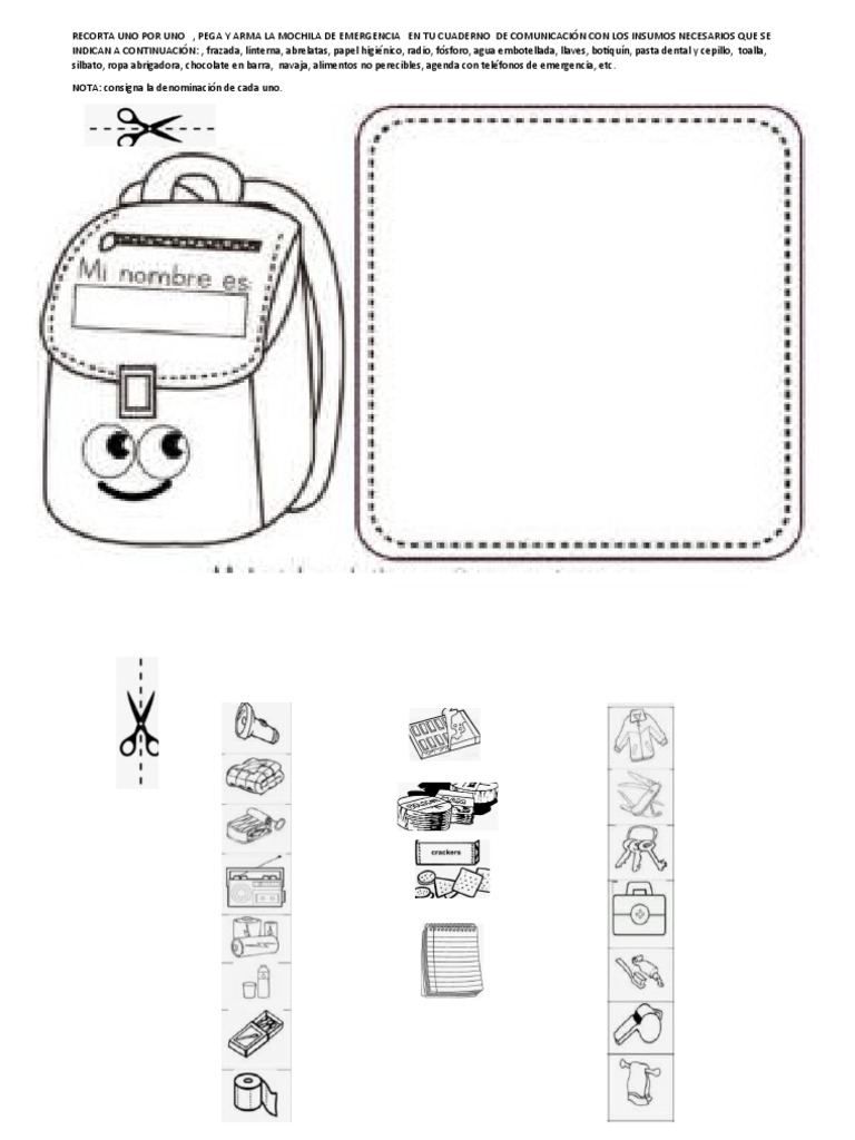 Mochila de Emergencia | PDF | Ciencia y matemáticas
