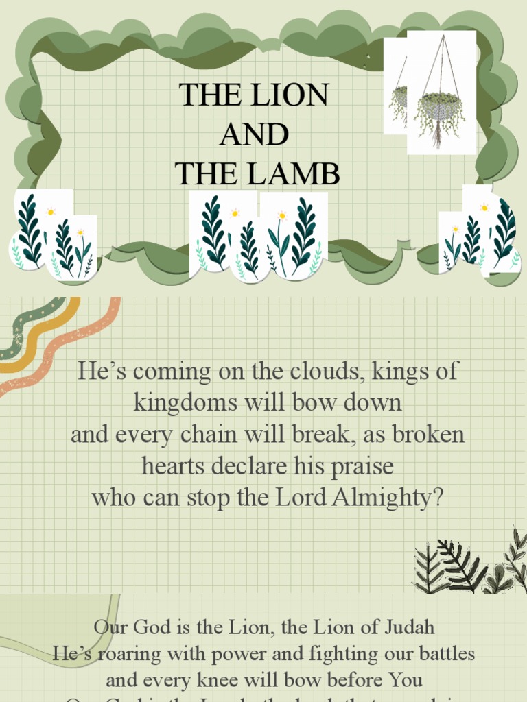 Lion and Lamb: Worship Song Lyrics | PDF