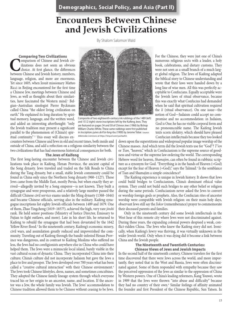 Encounters Between Chinese and Jewish Civilizations | PDF | Jews | China