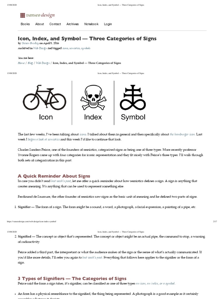 Bradley - Icon, Index, and Symbol | PDF | Representation (Arts) | Icon ...