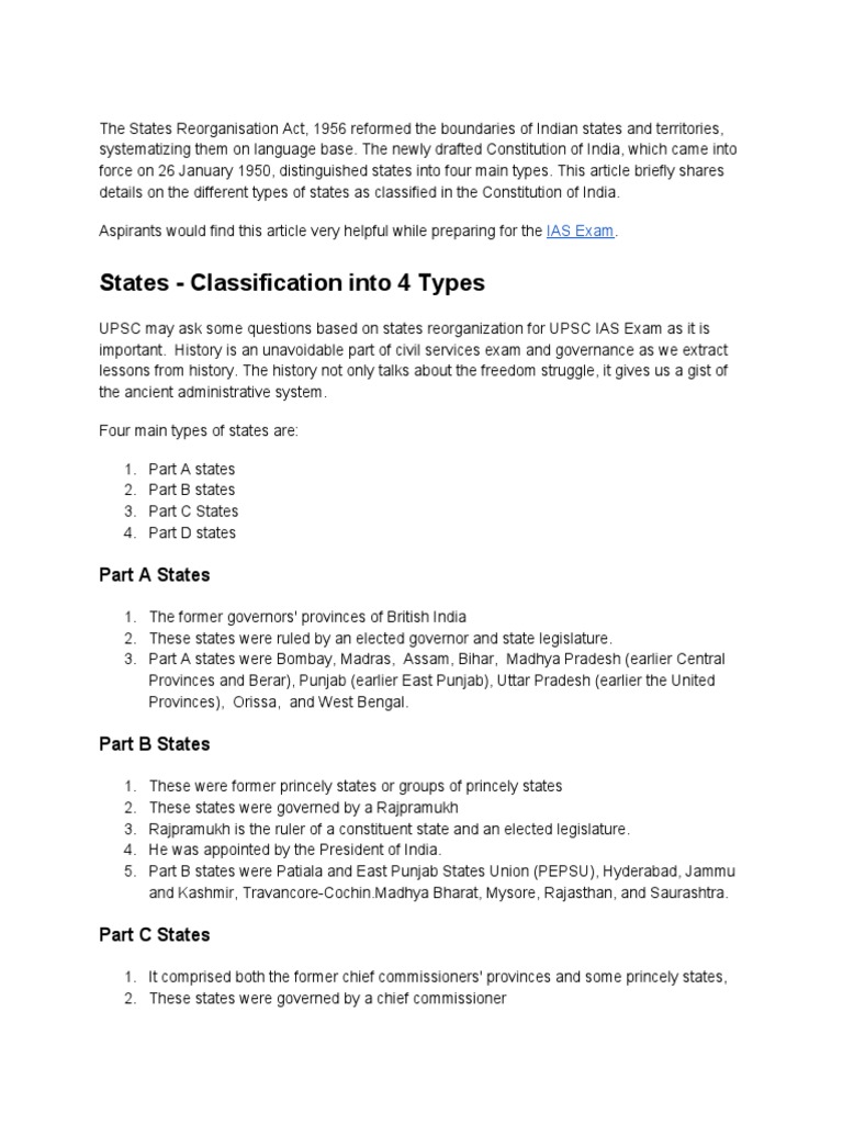 Reorganization of States | Download Free PDF | Socialist States ...