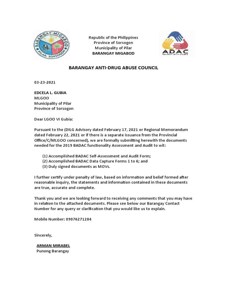Dilg Transmital Letter | PDF
