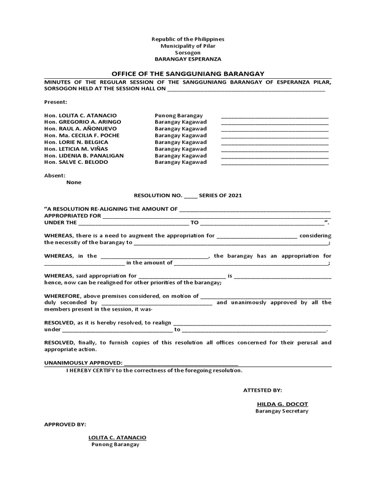 RE Alignment Resolution | PDF | Philippines