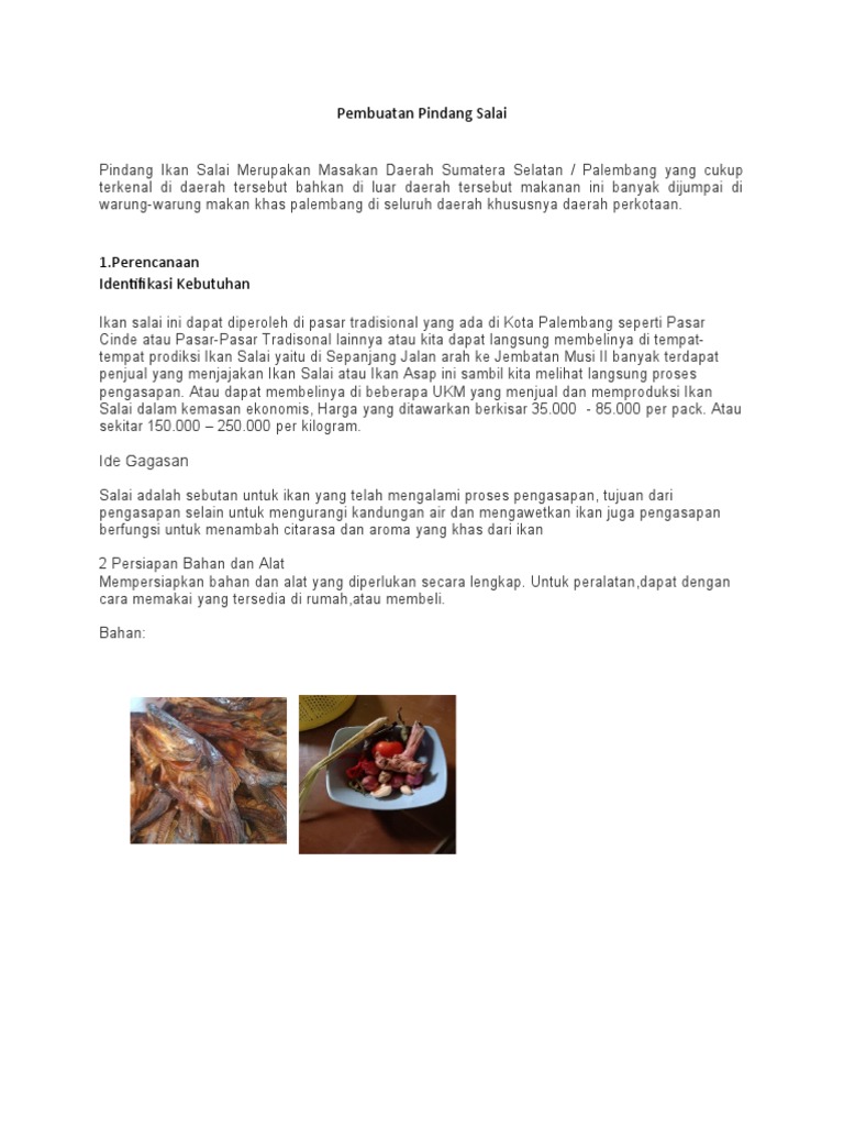 Resep Pindang Salai Palembang | PDF