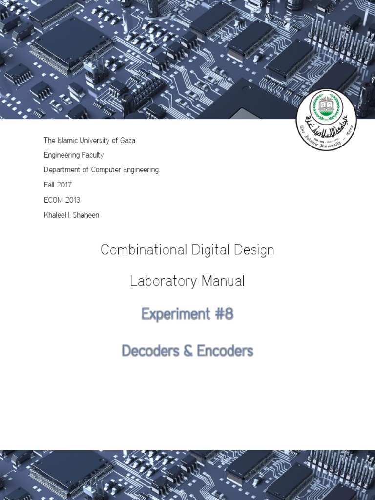 Lab 8 Decoders Encoders | PDF | Logic Gate | Data Compression