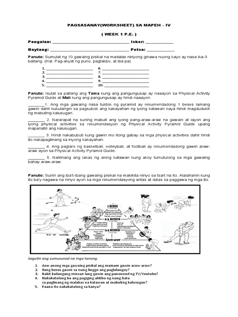 P e - Worksheets | PDF