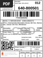 Shopee Waybill Sample Template | PDF
