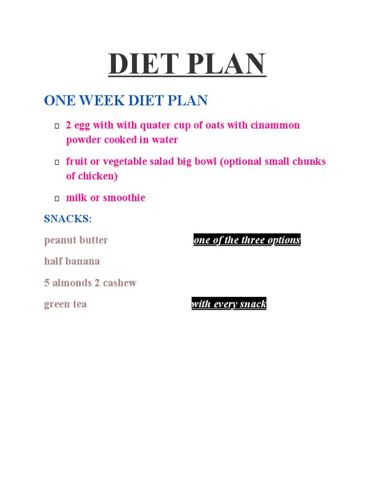 Diet Plan | PDF