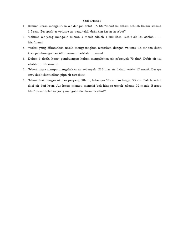 Soal Debit | PDF