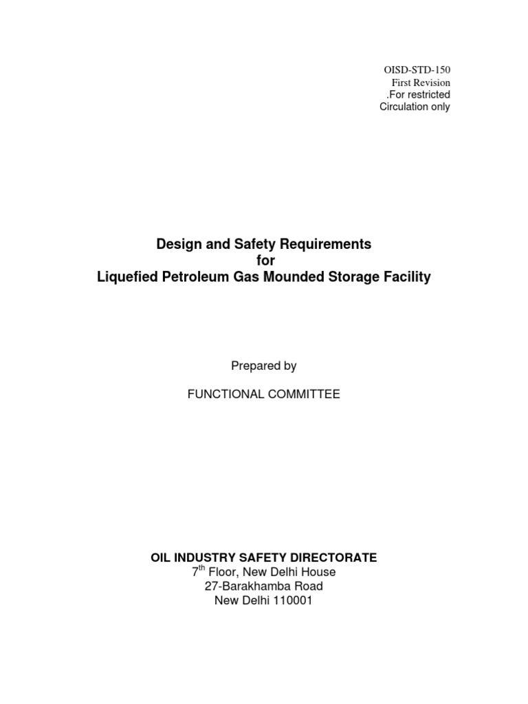 Oisd STD 150 | PDF | Liquefied Petroleum Gas | Applied And Interdisciplinary Physics