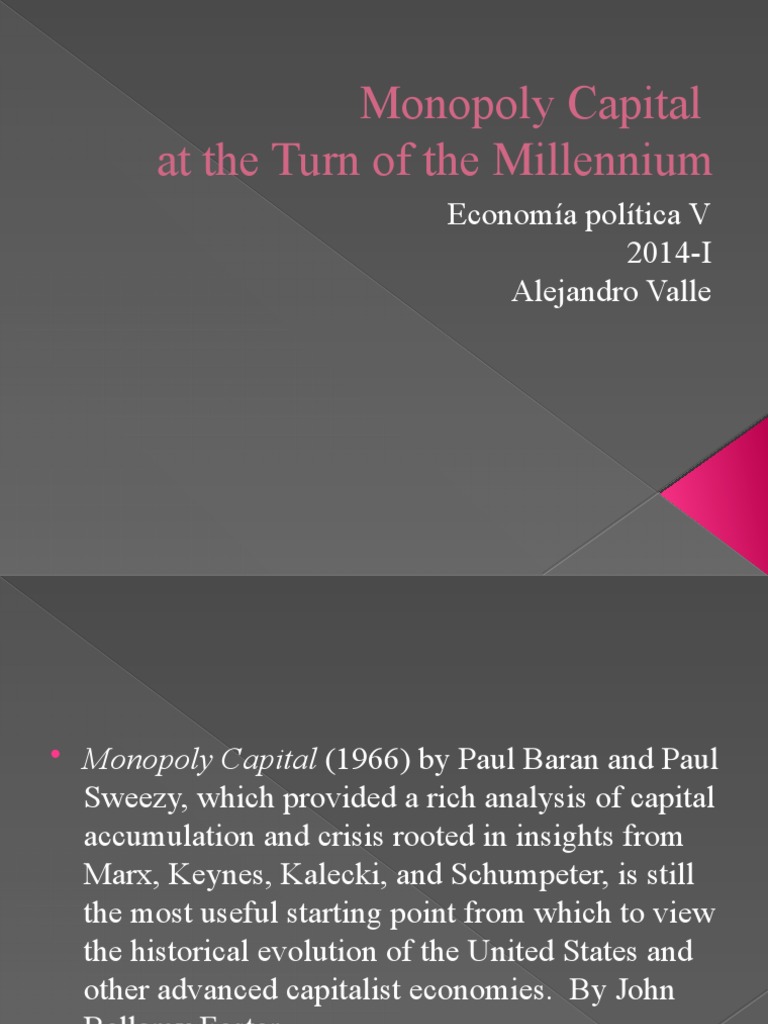 Monopoly Capital and Surplus Dynamics | PDF | Capitalism | Profit ...