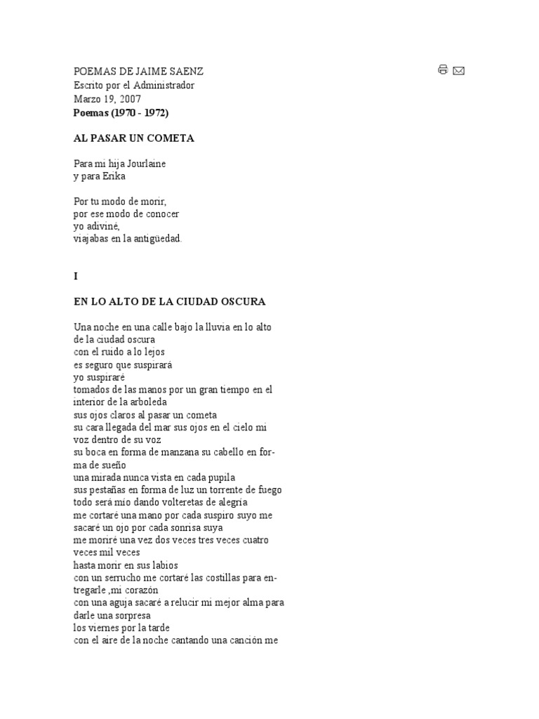 Poemas de Jaime Saenz | PDF