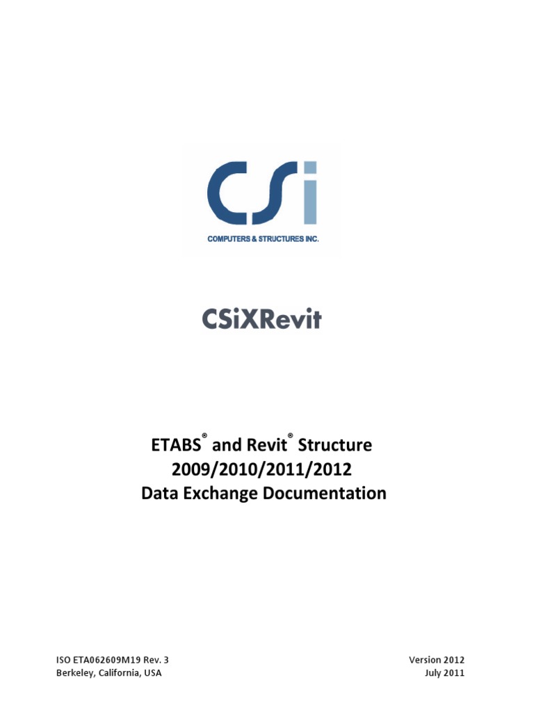 CSIxRevit Manual | PDF | Autodesk Revit | Young's Modulus
