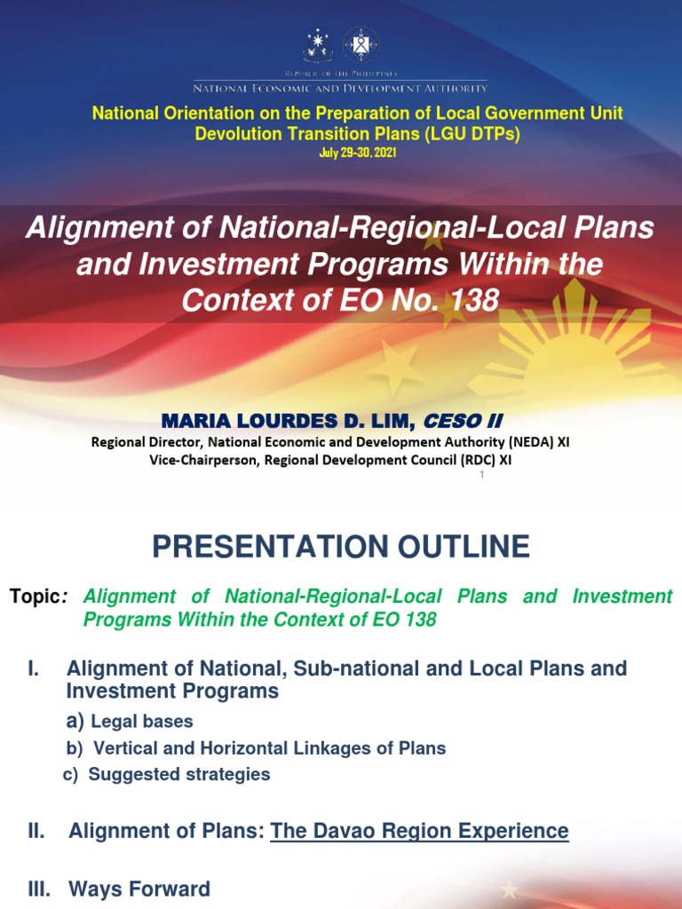 3 NEDA Alignment of Plan and Investment Program Within The Context of ...