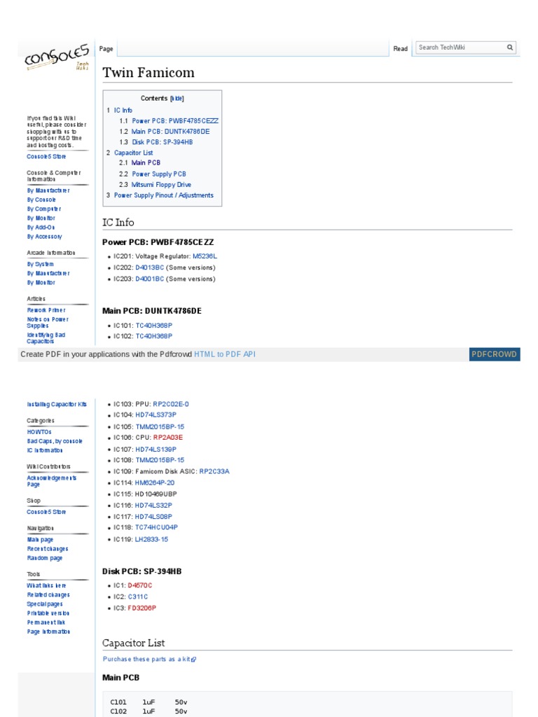 Console5 Com Wiki Twin Famicom Main PCB | PDF | Video Game Consoles ...