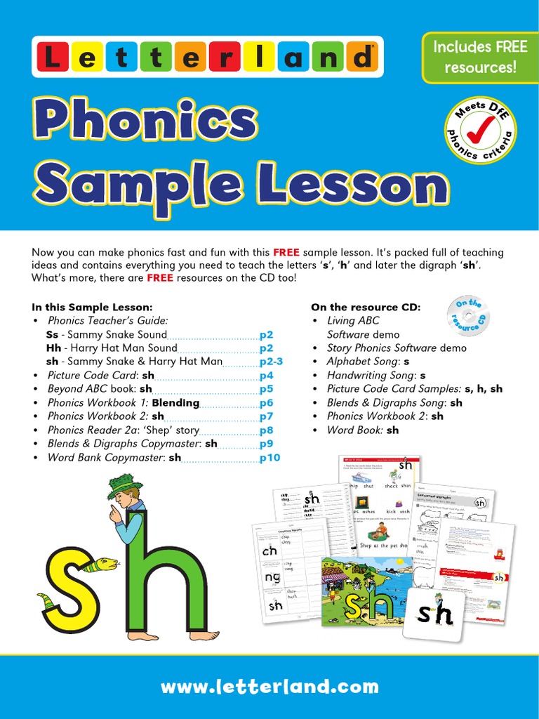 Letterland Primary Sample Lesson | PDF | Phonics | Writing