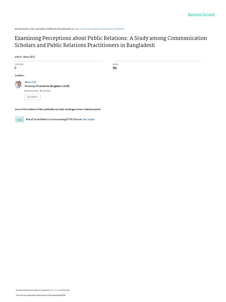 Paper PR Ethics AustralianJournal | PDF | Public Relations | Communication